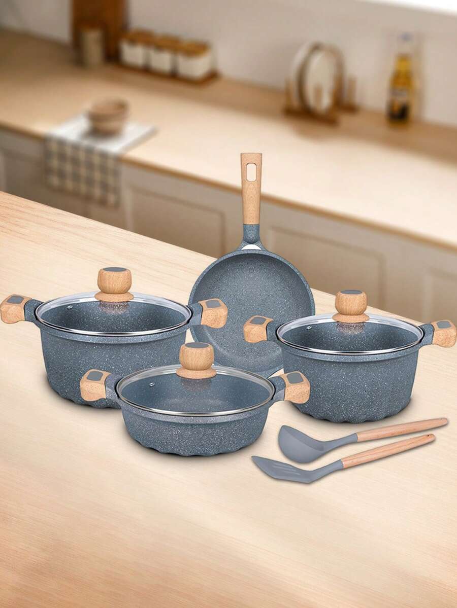 2-9pcs MGC Aluminum Cooking Pot & Pan Set, Nonstick Pots & Pans ...