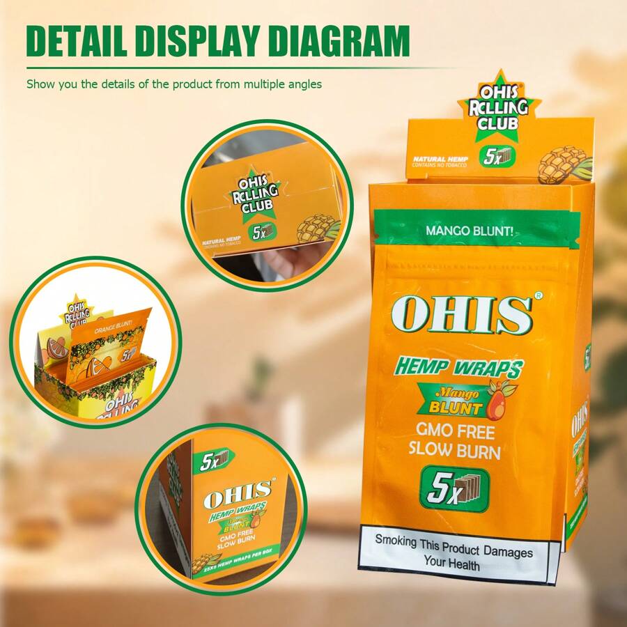 OHIS One Box Contains 25 Packs, Each Pack Has 5 Sheets, Totaling 125 ...