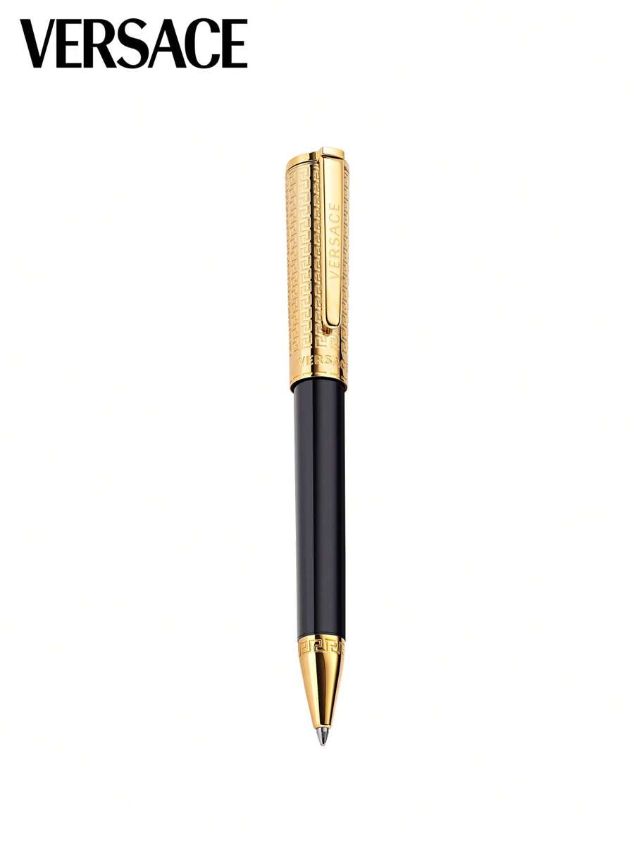 Versace Calipso Ballpoint Pen Black Gold Ball Point Pen Luxury Designer ...