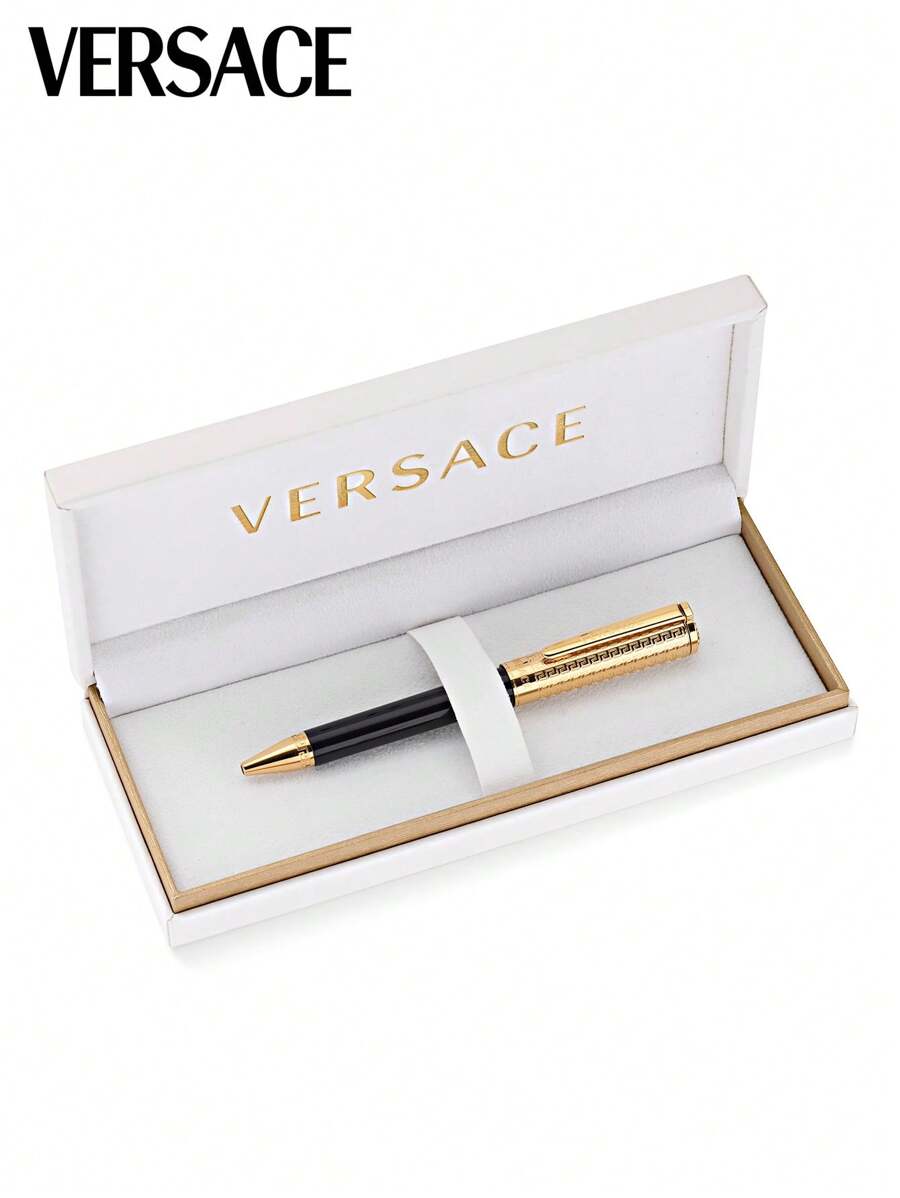 Versace Calipso Ballpoint Pen Black Gold Ball Point Pen Luxury Designer ...