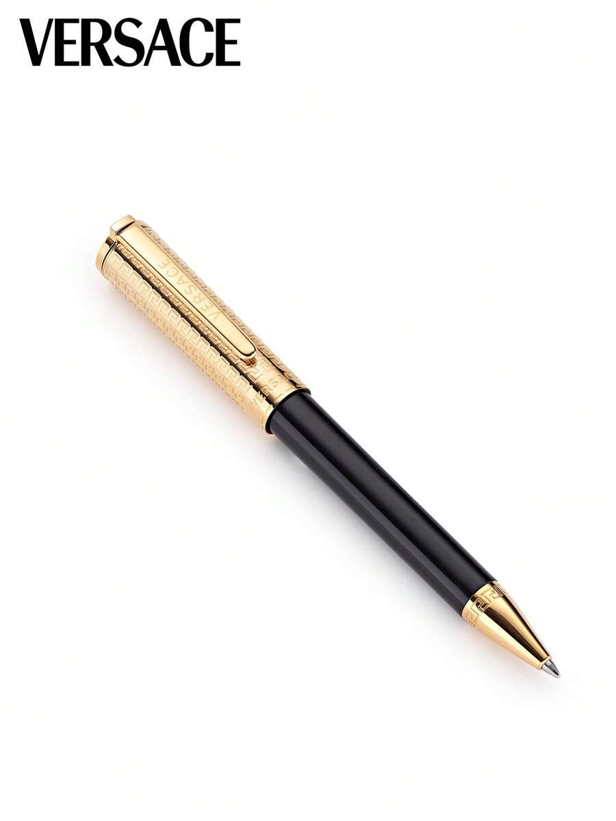 Versace Calipso Ballpoint Pen Black Gold Ball Point Pen Luxury Designer ...