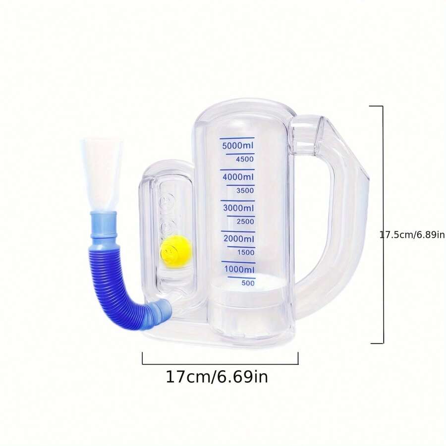 Lung Breathing Exercise Device, Adult Deep Breathing Trainer - 5000 Ml ...