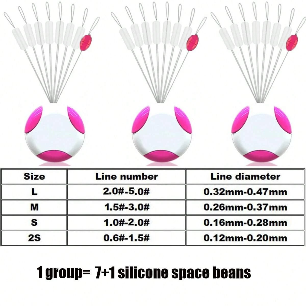 Tackle Pure Natural Transparent Rubber Stopper Fishing Connector 7+1 ...