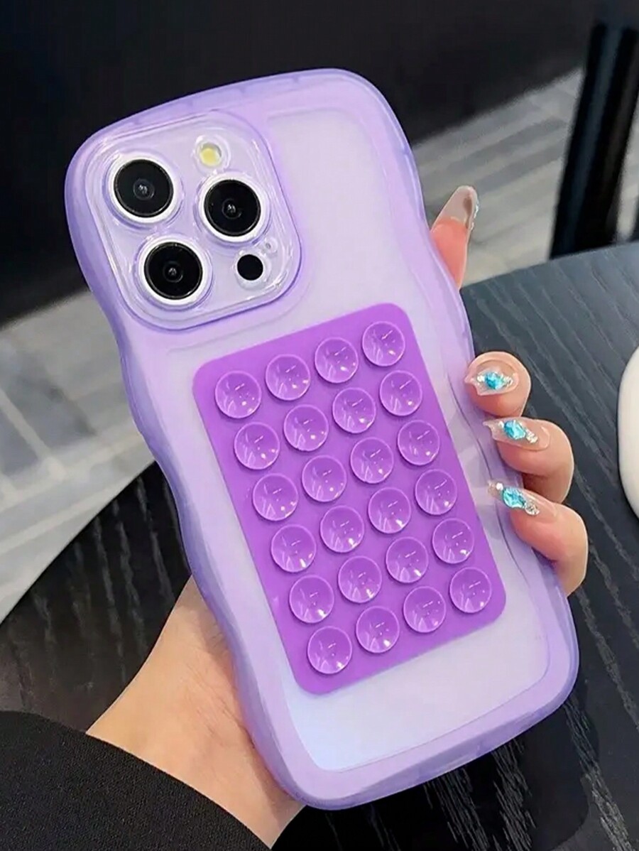 Suporte para Apple Transparente Rosa Capa de Telefone Silicone Ventosa ...