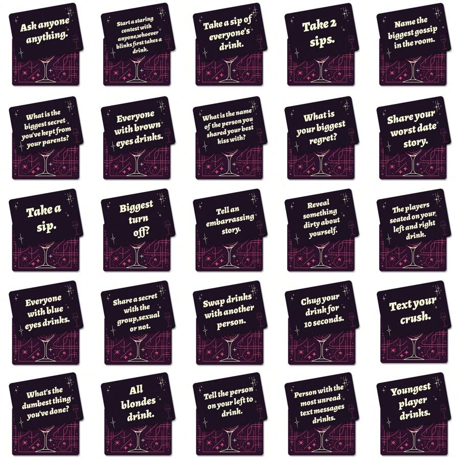 50 Adult Table Game Cards, Board Game Cards, Multiplayer Gathering And Group Building Warm-Up ...