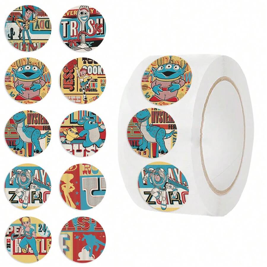 500PCS Disney Toy Story Stickers Roll 10 Styles Funny Movie Cartoon ...