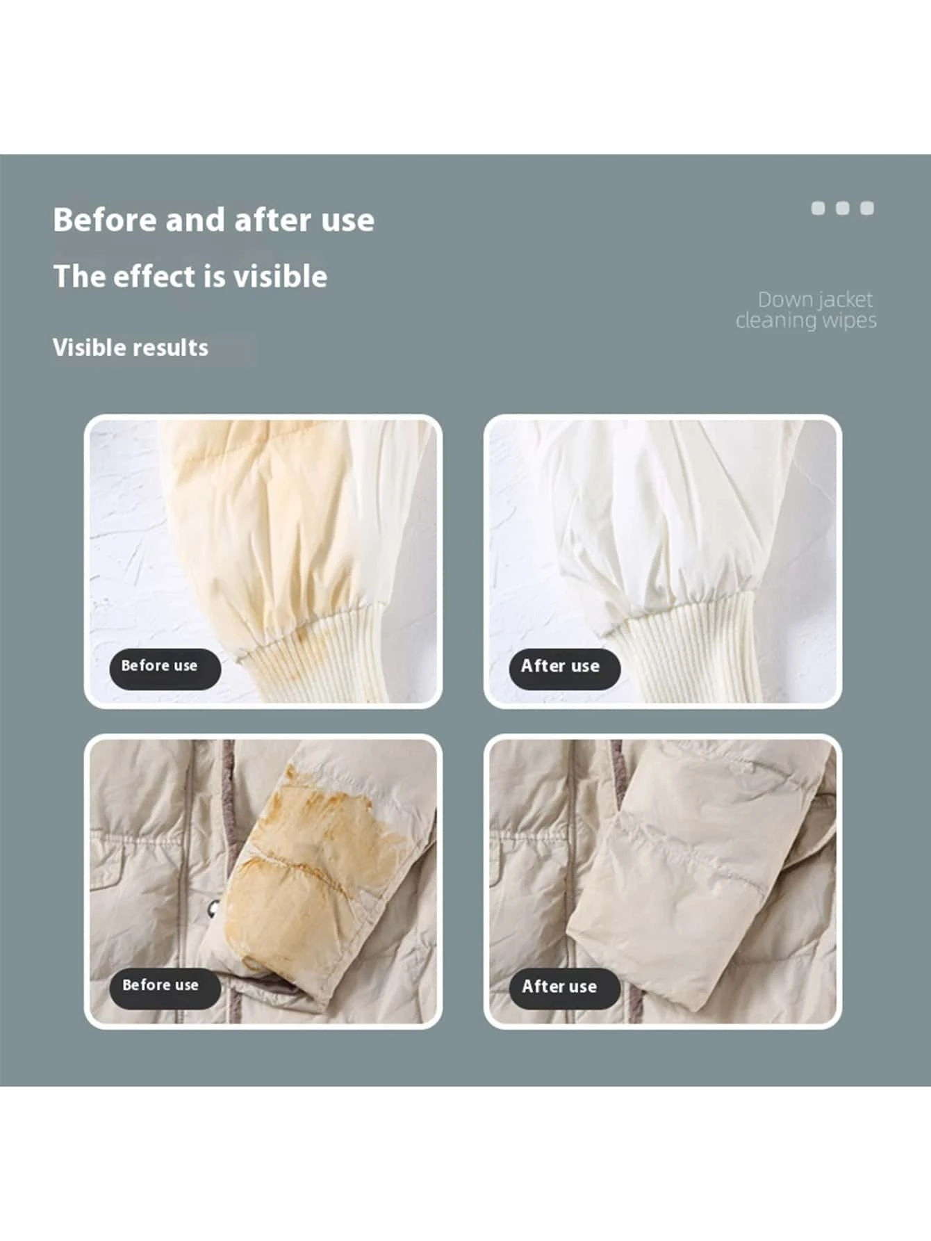 12 Pieces/30 Pieces/80 Pieces - Down Jacket Cleaning Wipes, Clothes ...