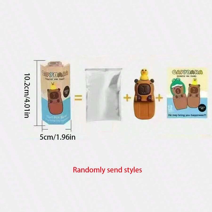 1pc Capybara Angel Desk Decoration Blind Box, Random Design For Car, TV ...