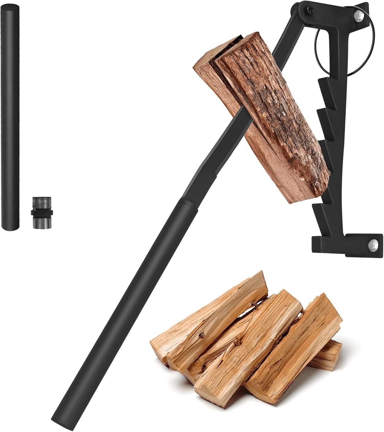 BreeRainz Upgraded Wall Mounted Firewood Splitter, Extended Handles ...