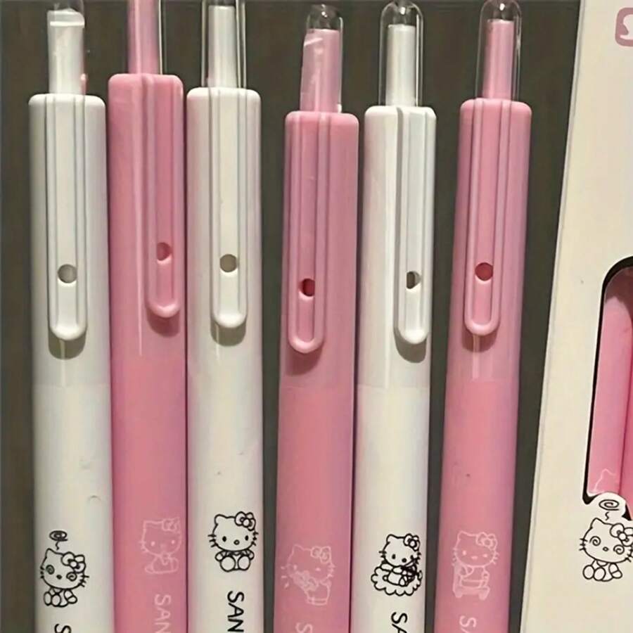 Sanrio 6PCS Sanrio Hello KT And Lovely Gel Pens - Quick-Dry 0.5mm Fine ...