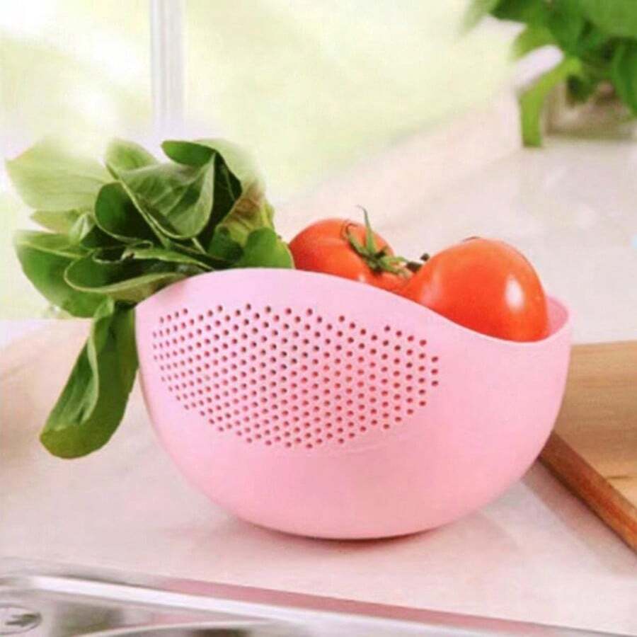 1/2pcs Household Pink Rice Washer, Rice Sieve, Draining Basket, Kitchen ...