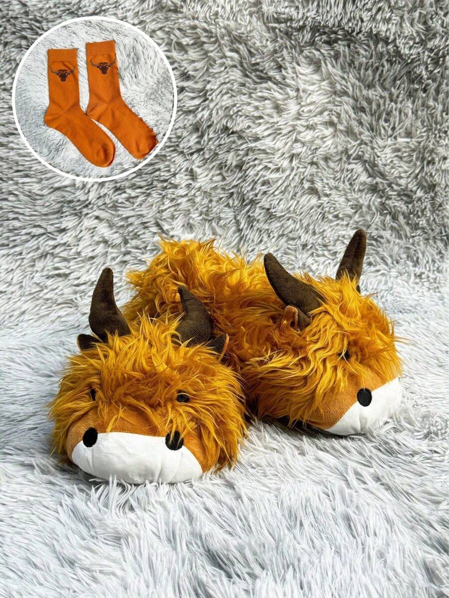 Highland Cow Slippers, Highland Cow Slippers For Woman, Scottish ...