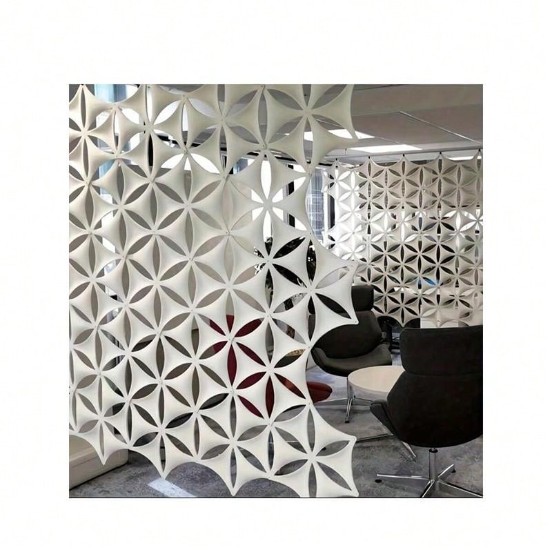 OSHIYINN 12PCS Hanging Room Divider Panels Thick White Privacy Screen ...