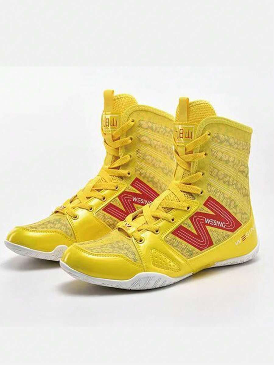 WAZIXIE Men's High Top Boxing Shoes, Professional Fighting Wrestling ...