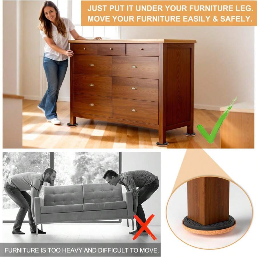 Large Furniture Sliders , Oval Reusable Furniture Sliders For Carpet ...