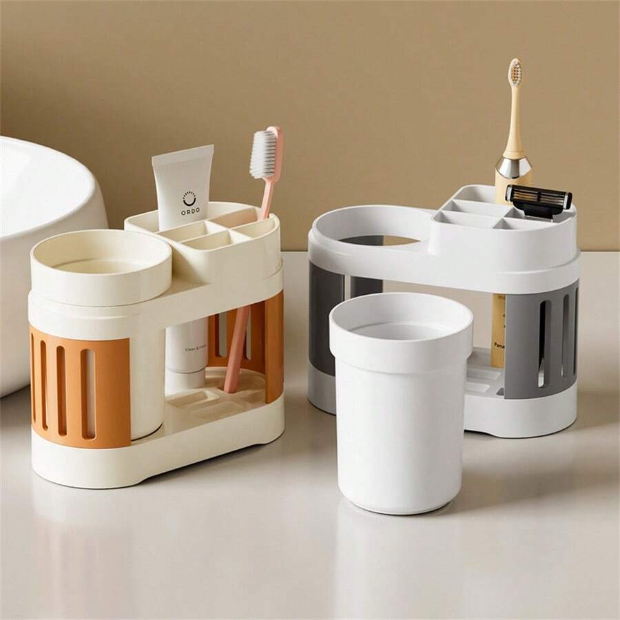 New Bathroom Toothbrush And Toothpaste Rack, Simple And Advanced All-In ...