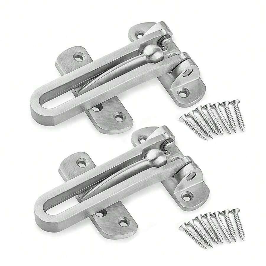 2Pack Security Door Restrictor Steel Window Guard Lock Entry Door ...