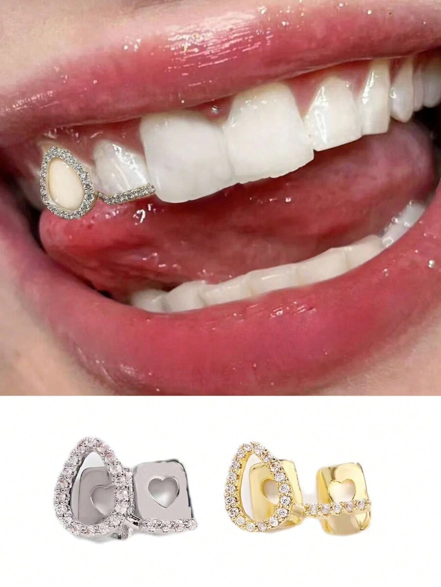 1pc Copper Encrusted Zirconia Full Zirconium Double Cutout Spliced Hip ...