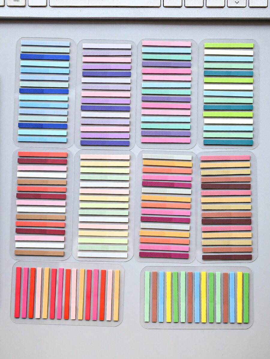 3000 Pieces Of 10 Types Of PET Slender Strip Index Stickers Marking ...