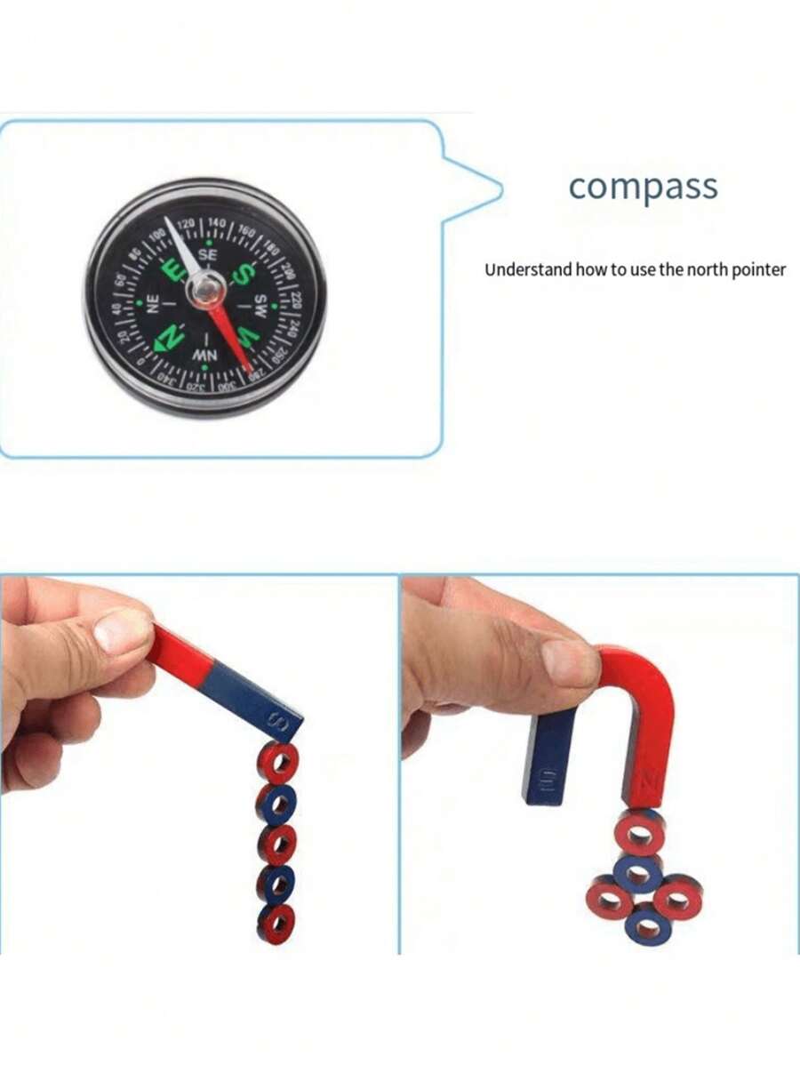 A Set Of Boxed Teaching Magnet Experiment Kit With U-Shaped Bar, Round ...