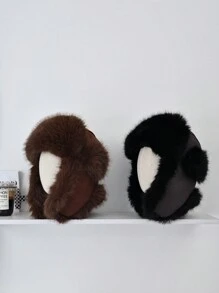 Vintage Leopard Plush Thickened Ushanka Hat, Warm Windproof Earflap ...