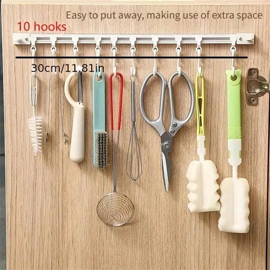 Versatile No-Drill Kitchen Hook Set - Adjustable, Sliding S-Hooks For ...