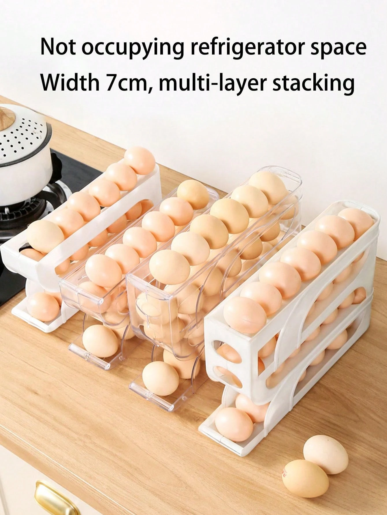 1pc Refrigerator Egg Rack, Egg Storage Container, Space Saving ...
