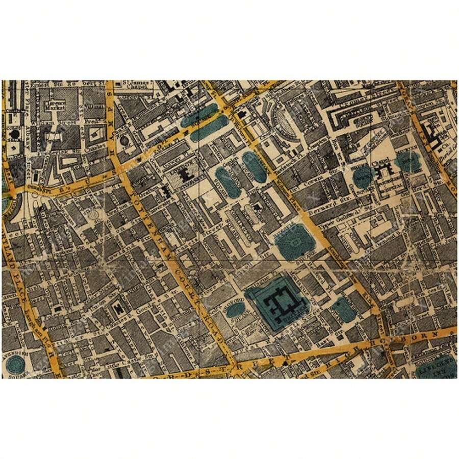 Vintage Imagery Huge Historic Old London Map Old England Map 1860 ...