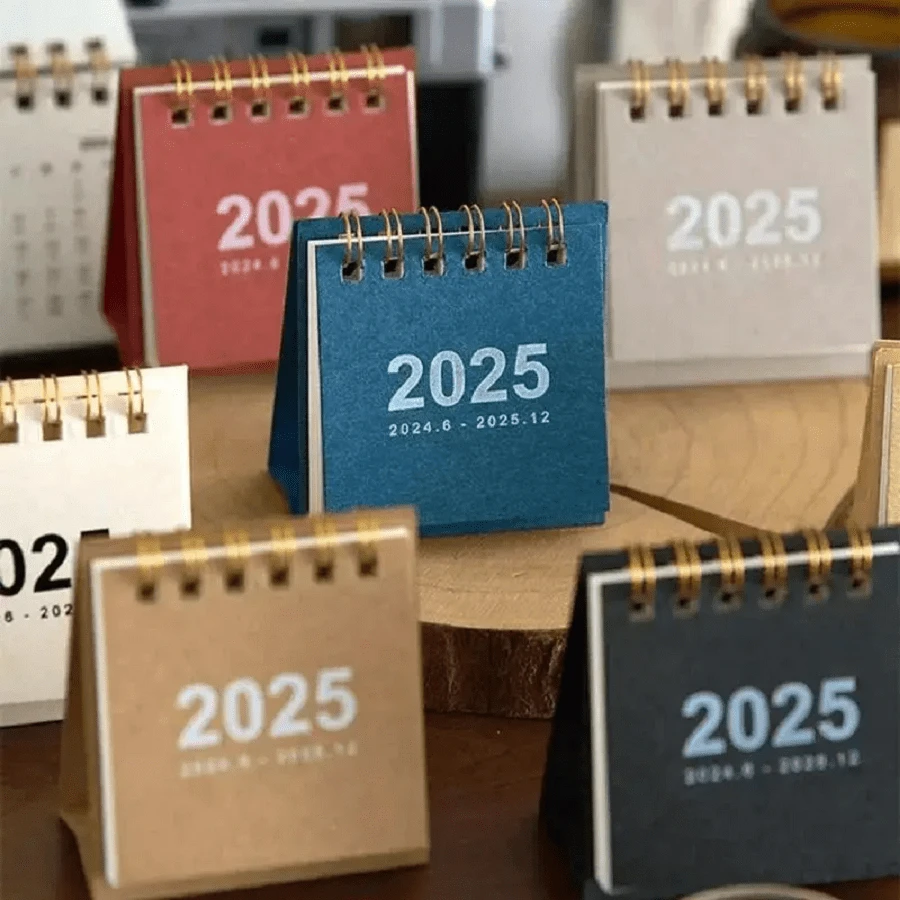 2025 Mini Spiral Desk Calendar - To-Do List And Schedule Organizer ...