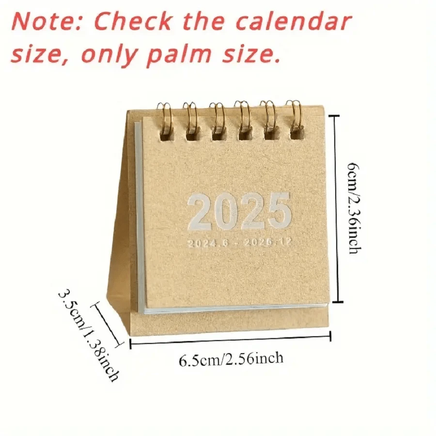 2025 Mini Spiral Desk Calendar - To-Do List And Schedule Organizer ...