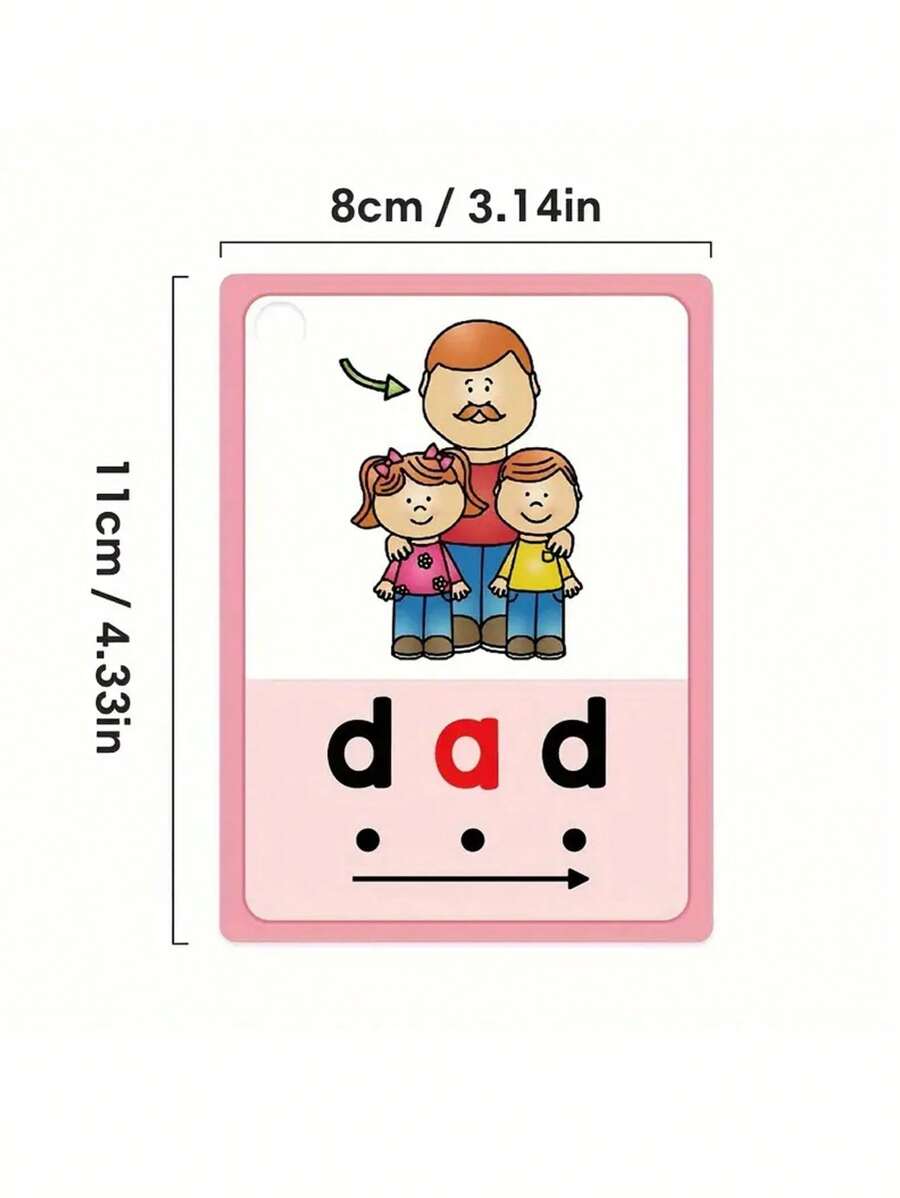 70pcs Early Education Flashcards With 130 CVC Phonetic Words ...