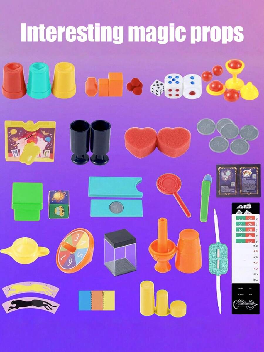 24pcs Children Magic Trick Set Box, Magic Props Performance Interactive Toys For Boys - Colors ...