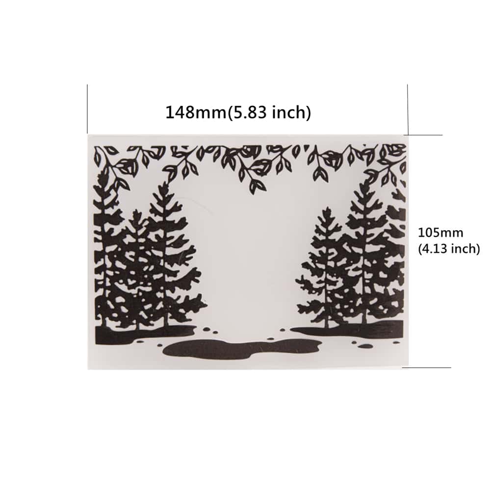 Plastic Embossing Folder ( A6 Size | Christmas Snow Pines ) Paper ...