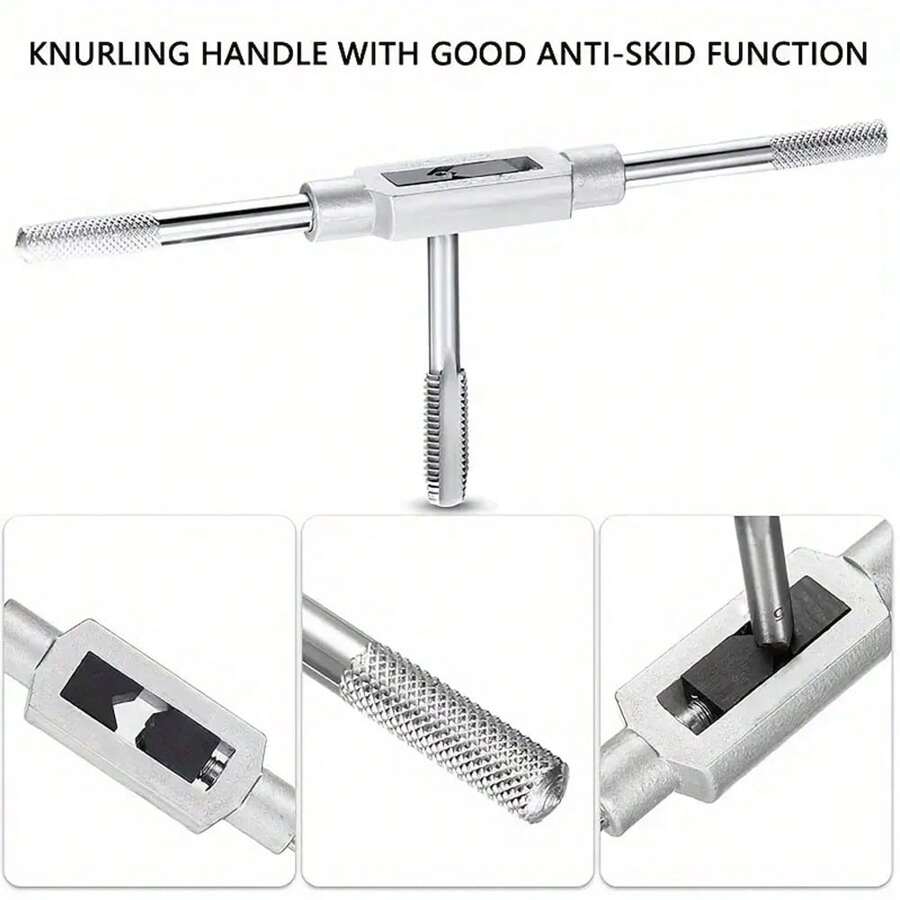 8pcs/Set Screw Taps, Hand Tap Wrench, Tapping Die Threading Tool Kit ...