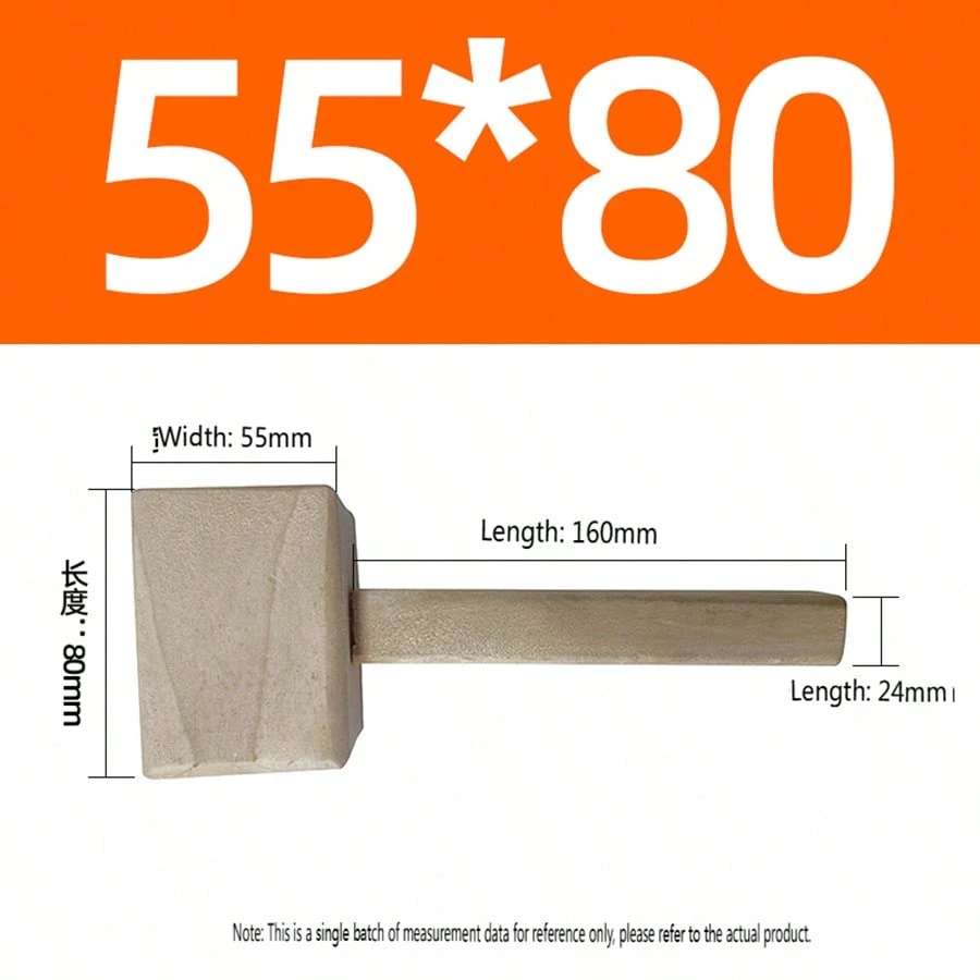 Multi-Function Wooden Hammer Head Mallet, Solid Wood Square ...