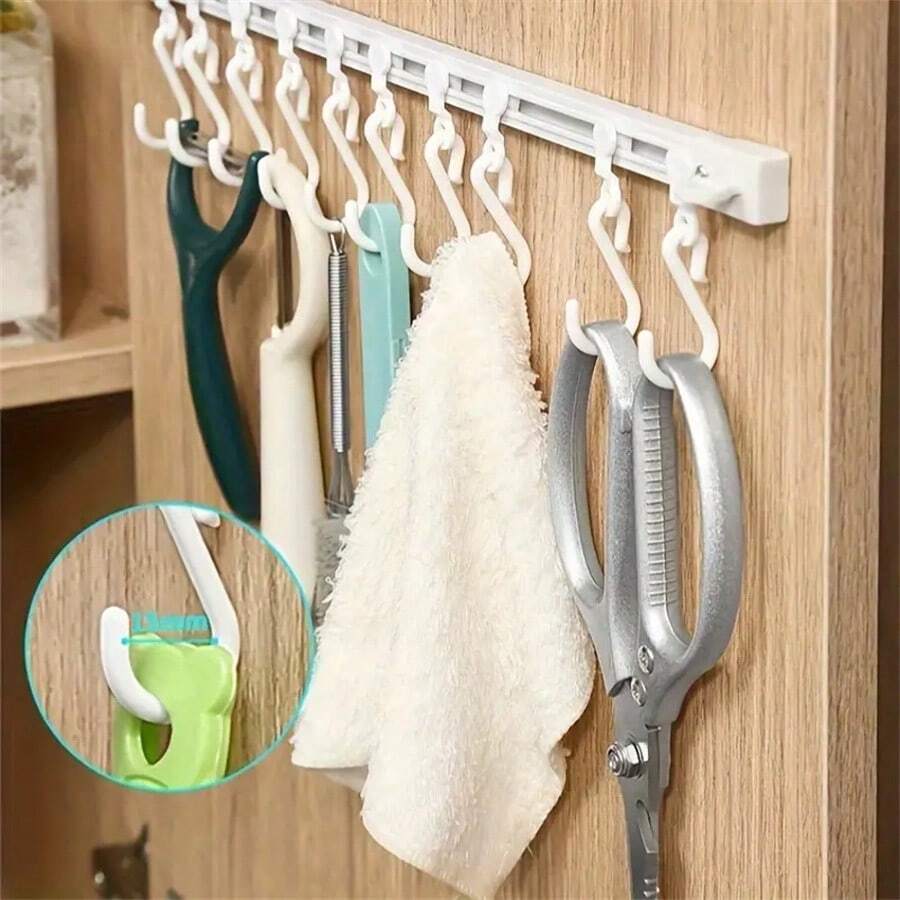 Versatile No-Drill Kitchen Hook Set - Adjustable, Sliding S-Hooks For ...