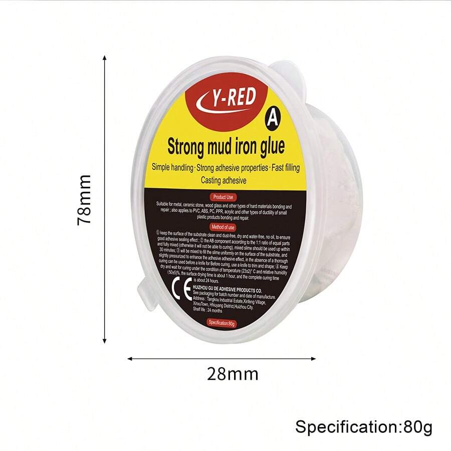 Y-RED Putty Iron Glue, Strong Repair Iron Mud Modeling Adhesive, High ...