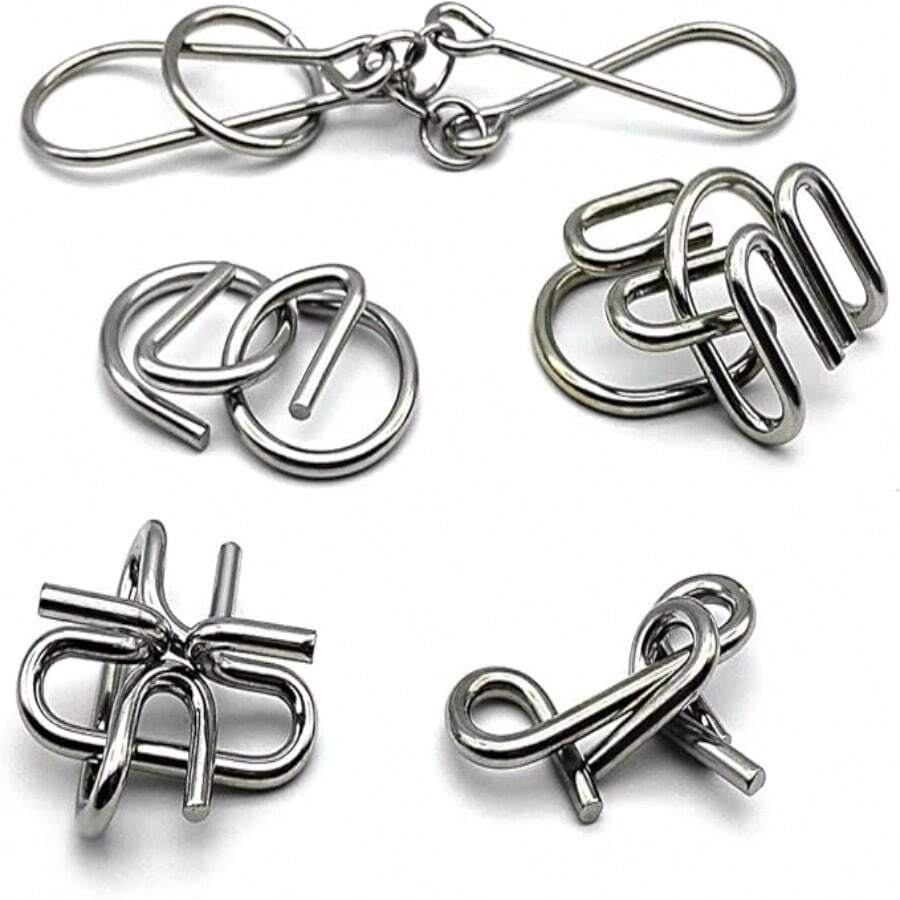 2/5/10/15/20/25/30 Pieces Metal Puzzles, Steel IQ Games, Physical ...