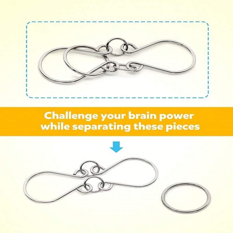 2/5/10/15/20/25/30 Pieces Metal Puzzles, Steel IQ Games, Physical ...