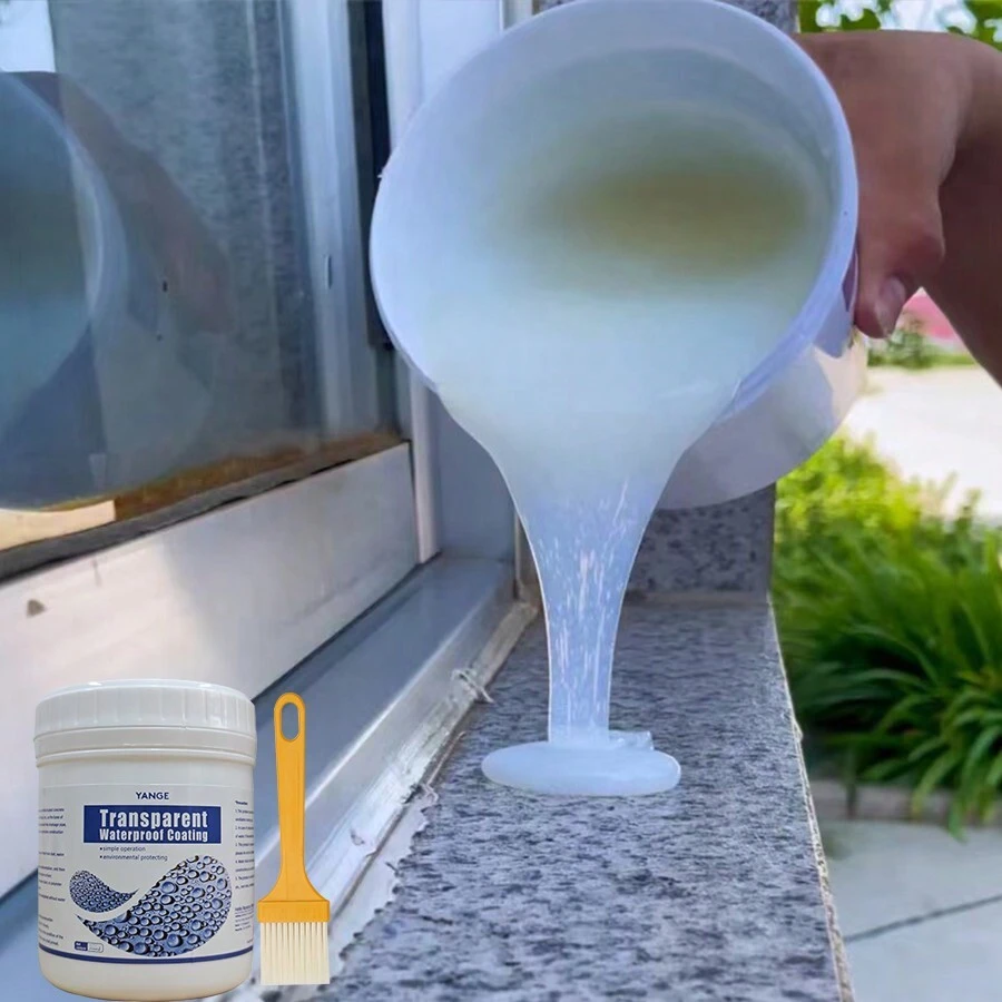 500g Sellador transparente impermeable adhesivo para paredes exteriores ...