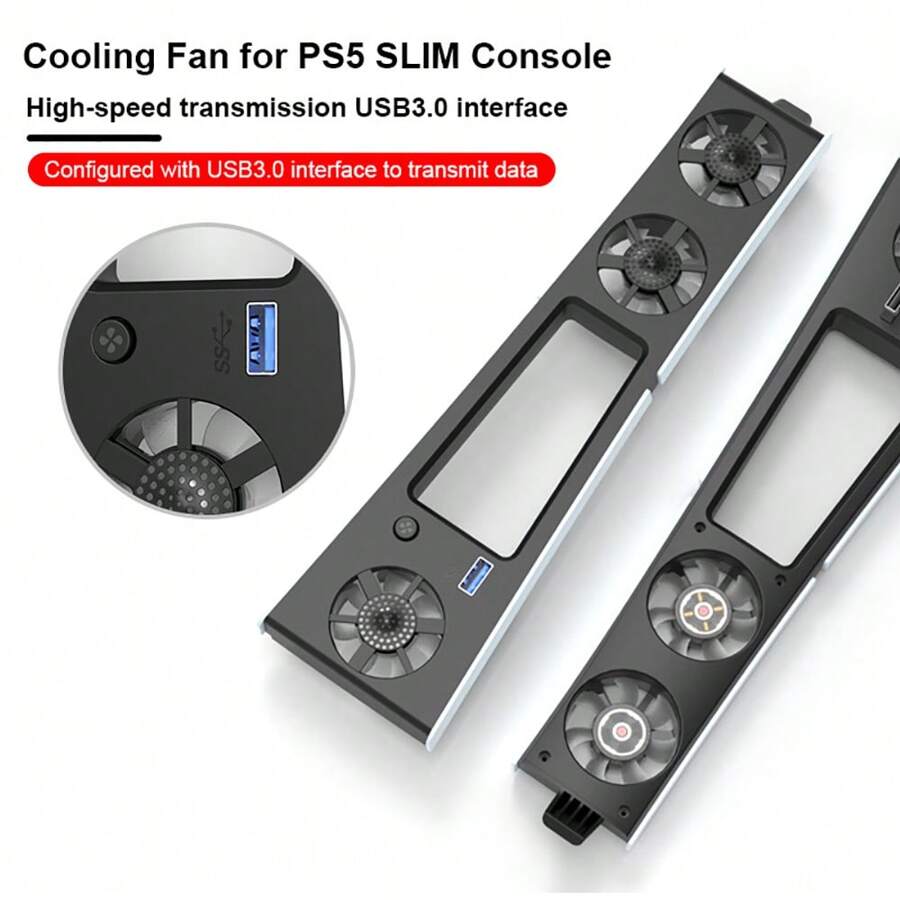 TOPWOLF USB COOLING FAN Compatible With PS5 SLIM CONSOLE Ps5 Cooling ...