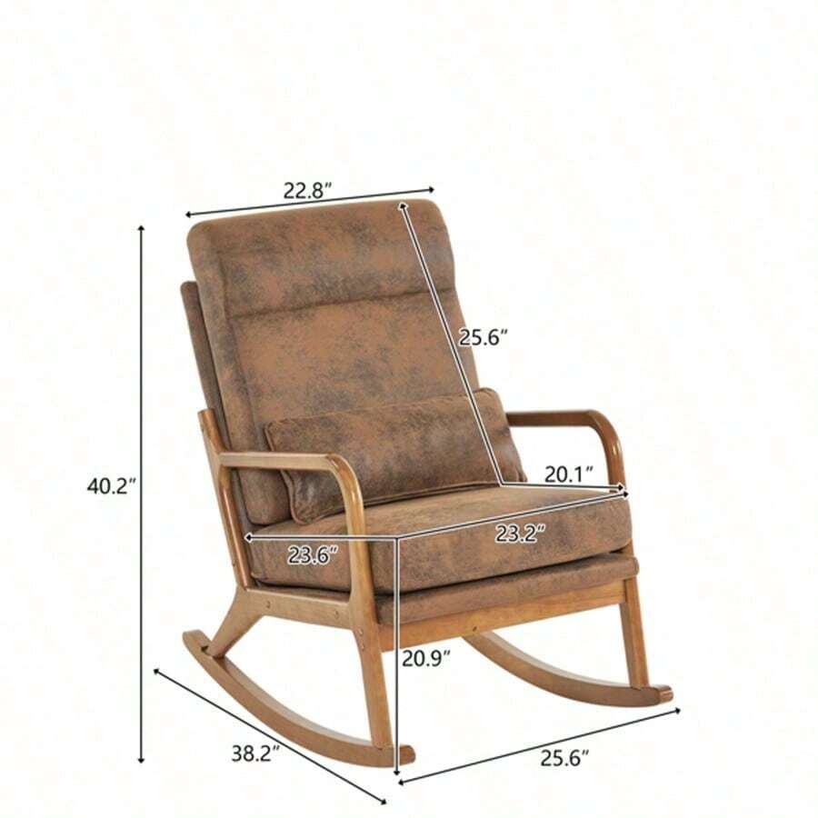 New Chinese Style Solid Wood Rocking Chair Lazy Sofa Leisure Chair ...