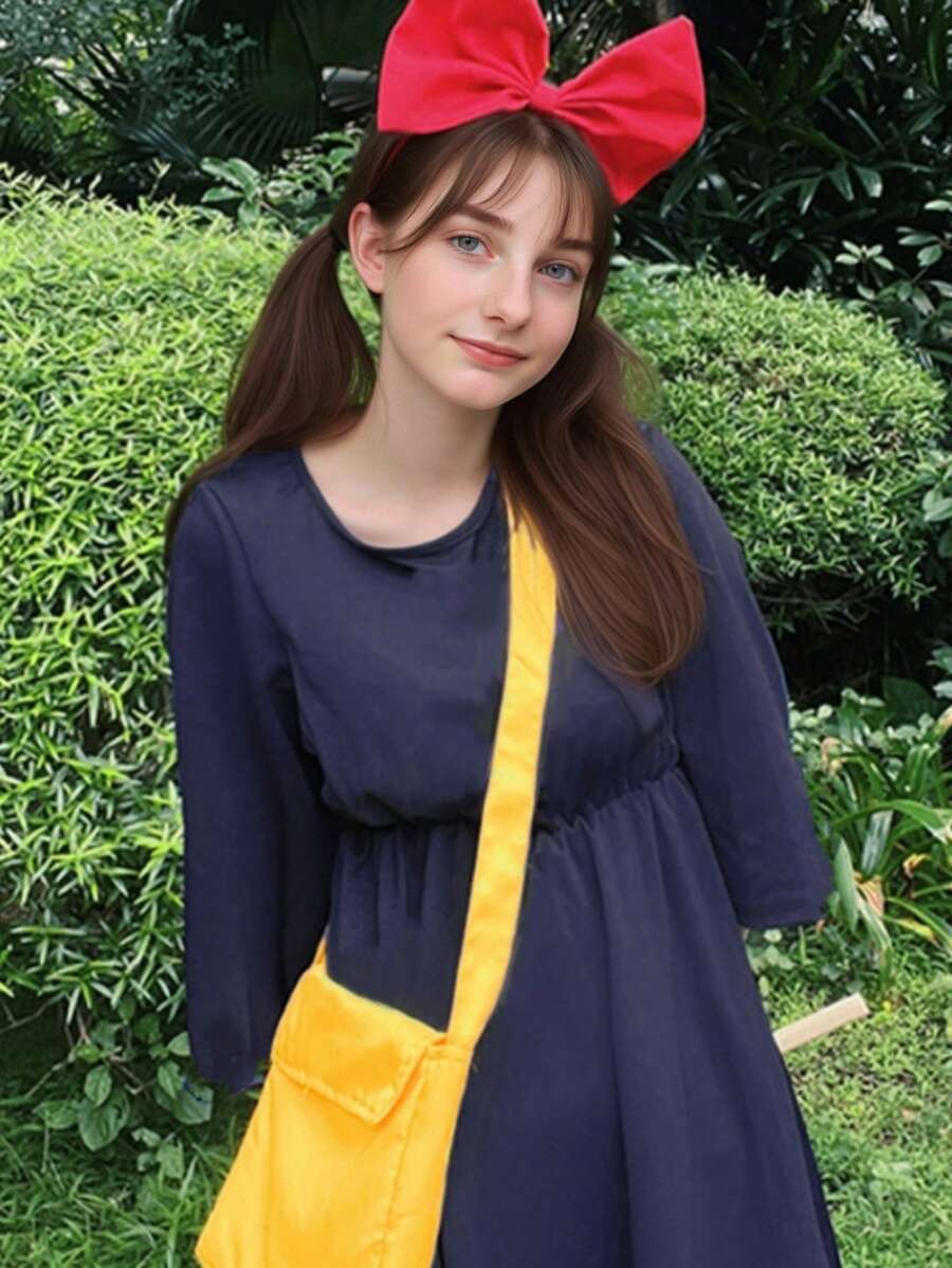1pc Cute & Lively Witch Kiki Cosplay Costume, Fits Height 1.6m Weight ...