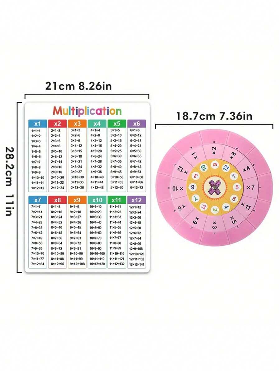 Interactive Multiplication Spin Game - Up To 12x Multiplication Table ...