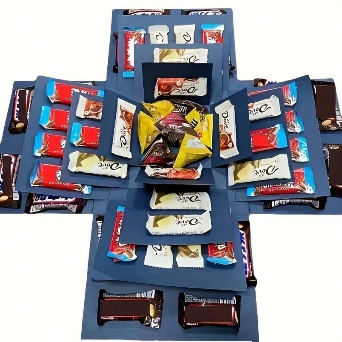 1 Set Diy Explosion Box Kit Christmas Surprise Gift Box Handmade