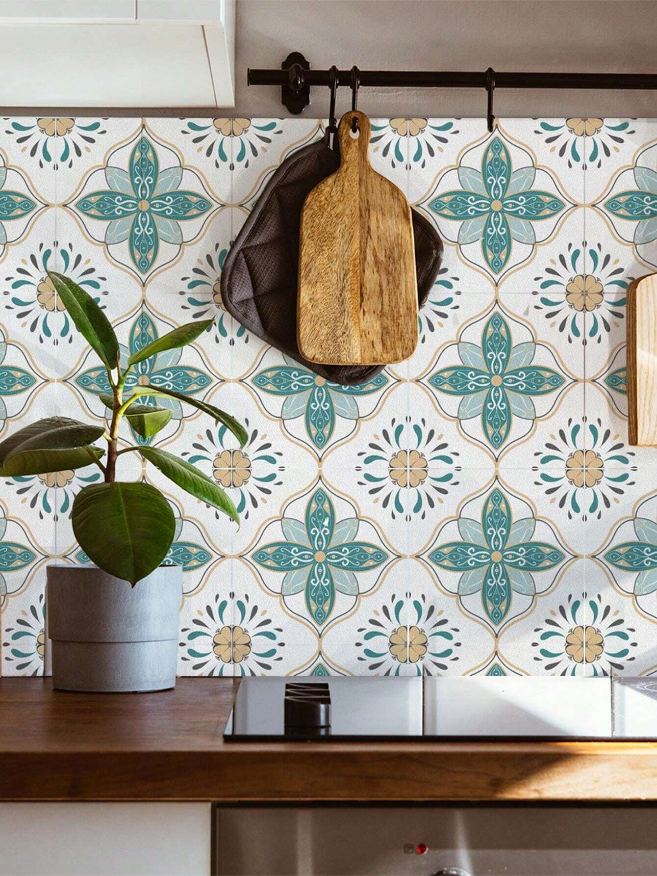 1 Set Ceramic Tile Decals, Waterproof Wall Tile Stickers, Vintage Tile ...