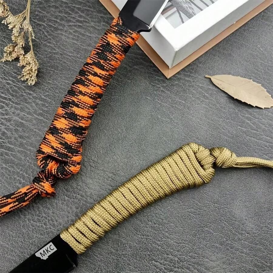 Fixed Blade 440c Blade Nylon Cord Handle Full Tang Outdoor Jungle Knife ...