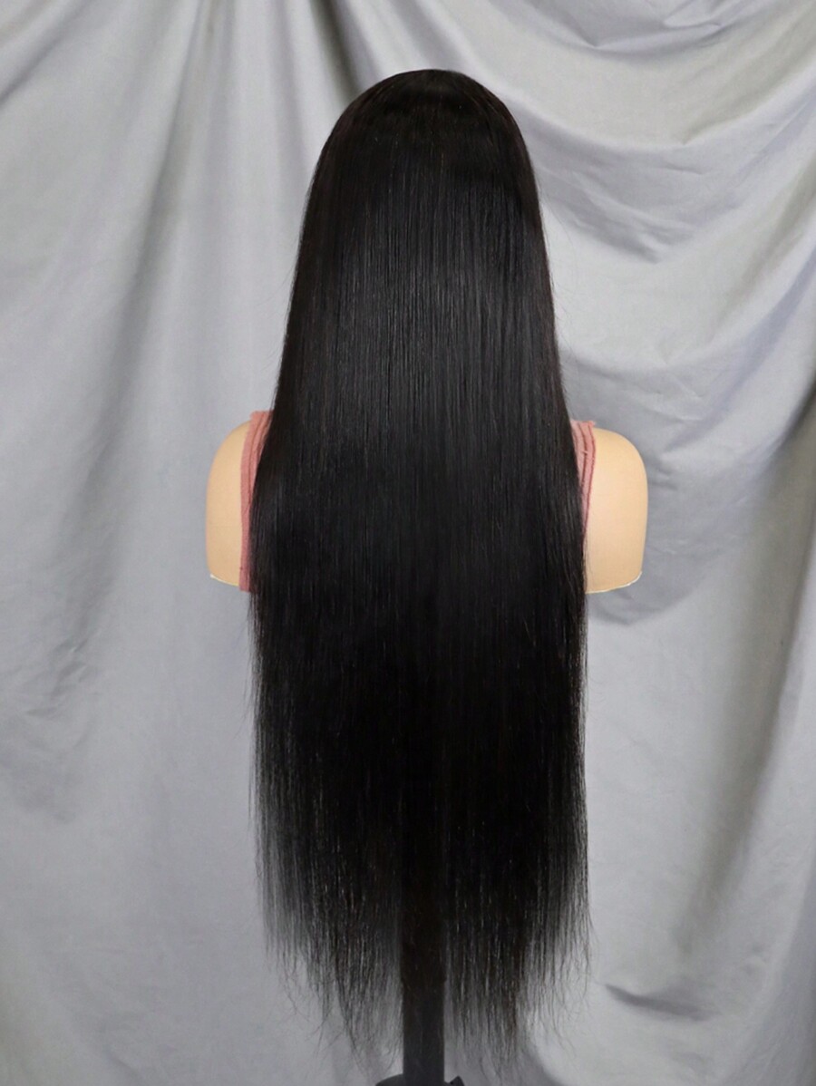 180 Density Sheer Lace 13X4 Lace Long Straight Human Hair Natural Color ...