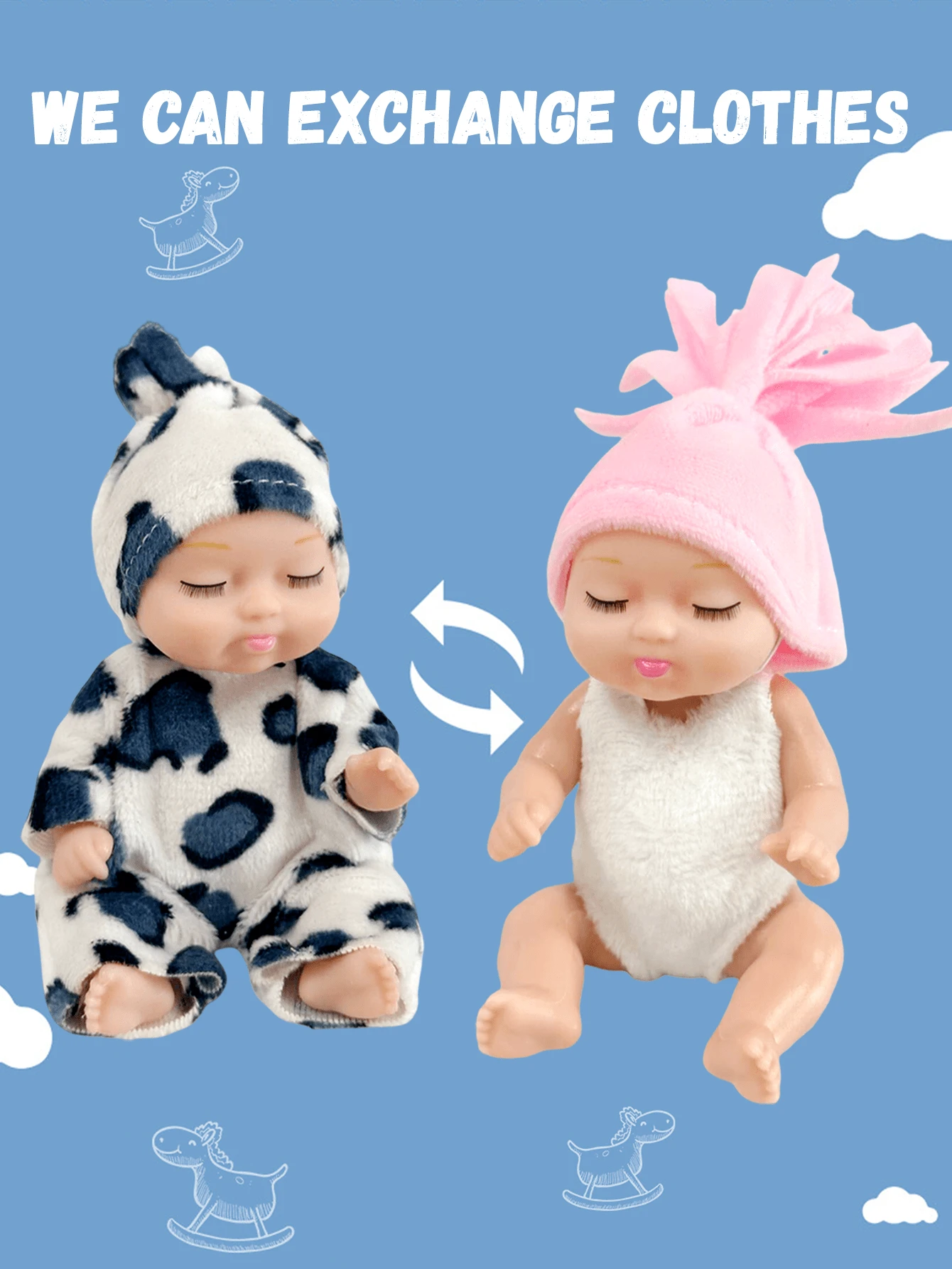 1pc Sleeping Mini Doll Figure, Doll For Kids Play, Interactive Parent ...