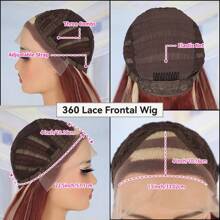 Lace Front Wigs Synthetic Blonde Highlights Ombre Reddish Brown Mixed Color Glueless Long ...